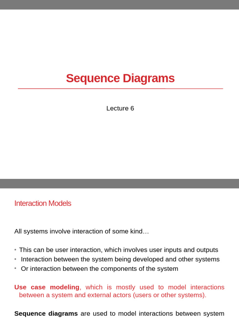 SW-Lecture 7 - Sequence Diagram | PDF | System | Use Case
