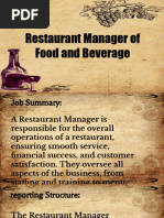 Restaurant Captain Responsibilities Overview | PDF