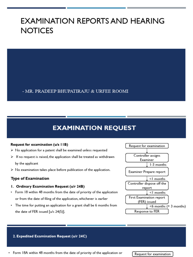 Week 9 - Examination Reports and Hearing Notices | PDF | Patent Law ...