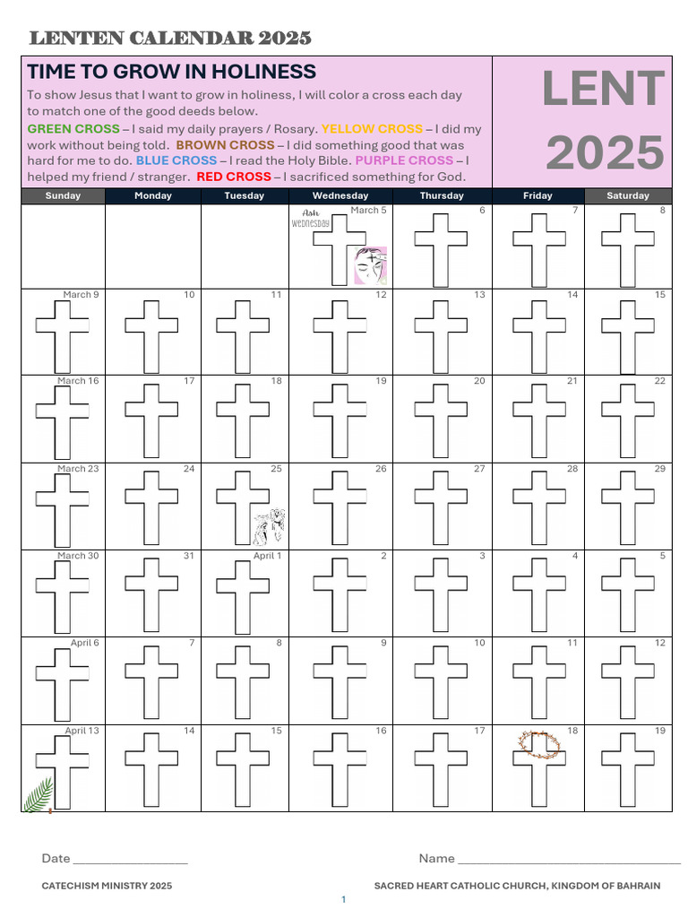 Lenten Calendar 2025 | PDF