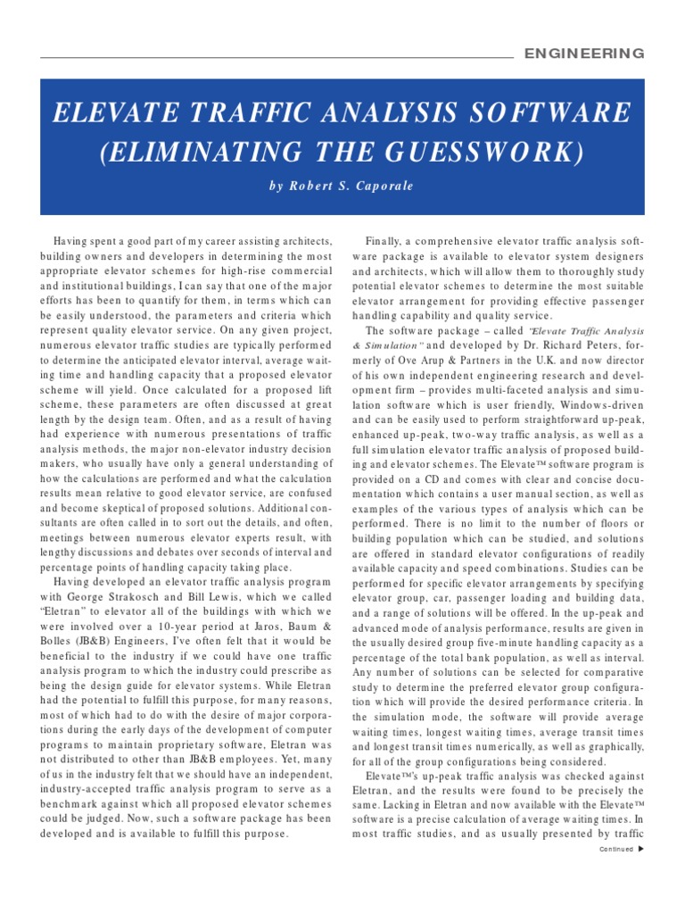 Elevate | PDF | Elevator | Simulation