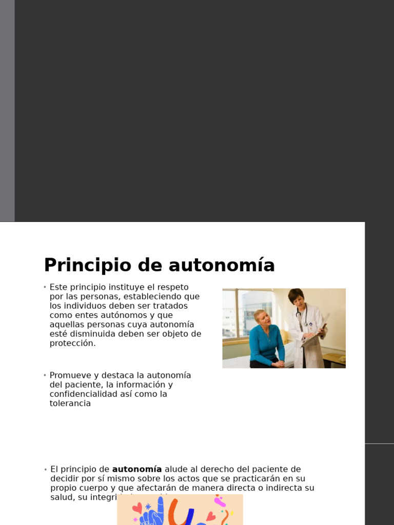 Principio de Autonomía del Paciente | PDF