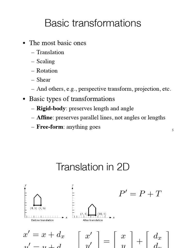 Transformations and Linear Algebra For Graphisc Programming | PDF | Matrix (Mathematics ...
