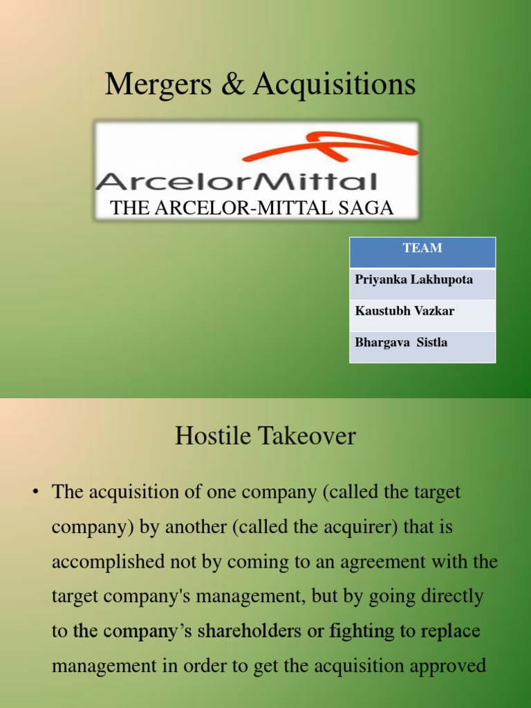 Arcelor Mittal (Final) | PDF | Mergers And Acquisitions | Stocks
