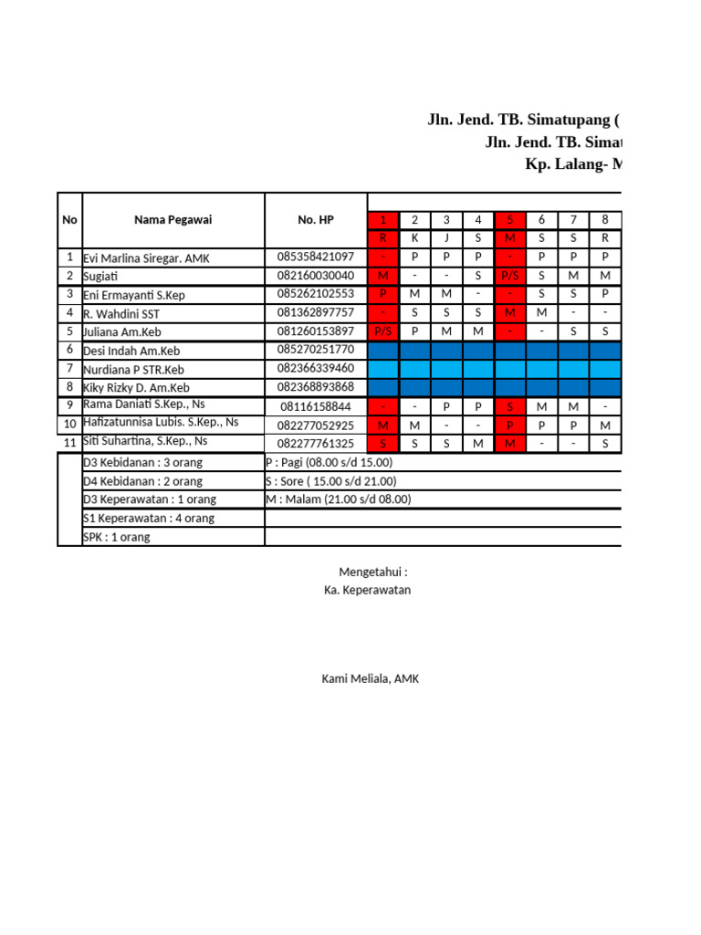 JADWAL_DINAS_MATAHARI_2025(1) | PDF