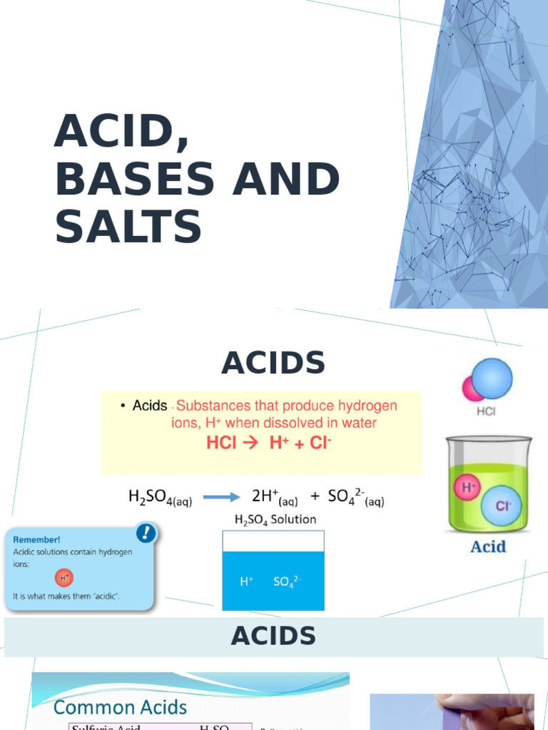 Acid, Bases and Salts (1) | PDF | Acid | Salt (Chemistry)