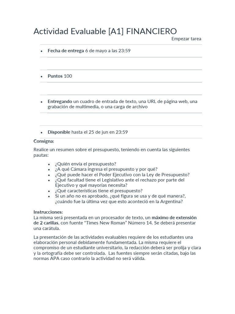 Actividad Evaluable 1 FINANACIERO | PDF