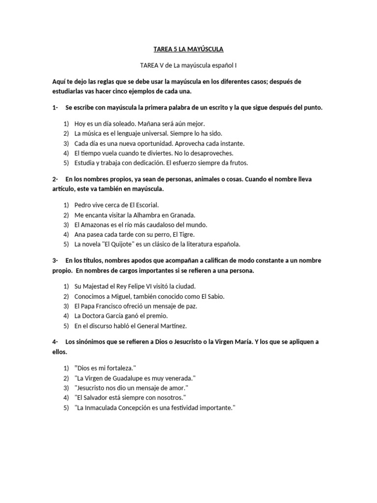 Reglas de Uso de la Mayúscula en Español | PDF | Parte del discurso