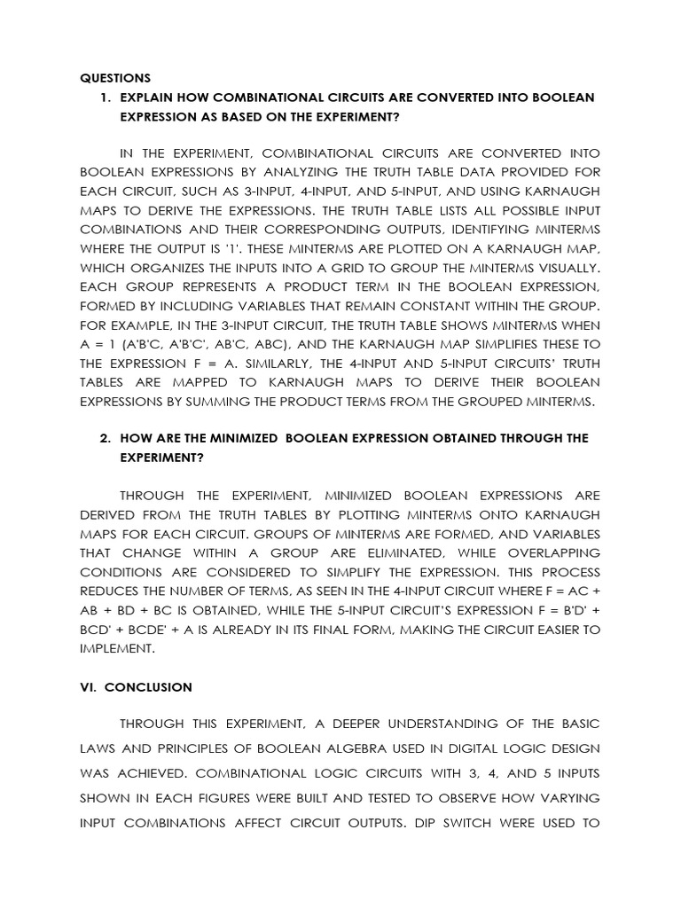 Lab2-Question and Conclu | PDF | Mathematical Logic | Mathematics