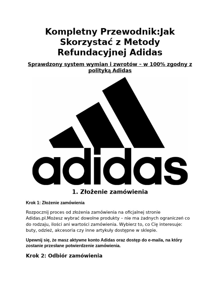 Metoda Refund Adidas | PDF