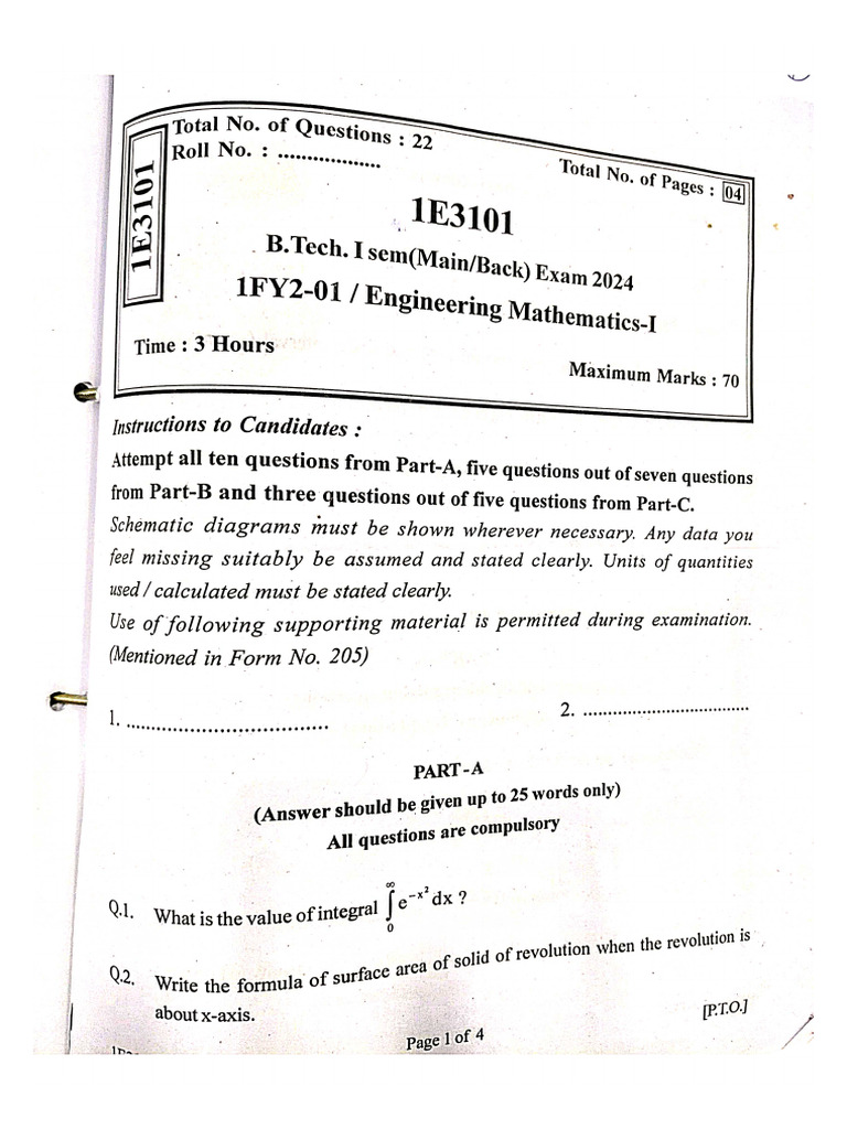 Math 2024 Sol Paper | PDF