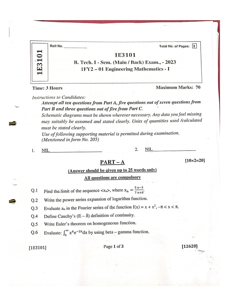 Math 2023 Sol Paper | PDF