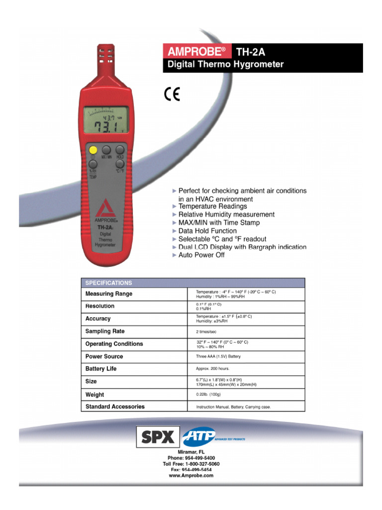 Ampobe TH-2A Specifications | PDF