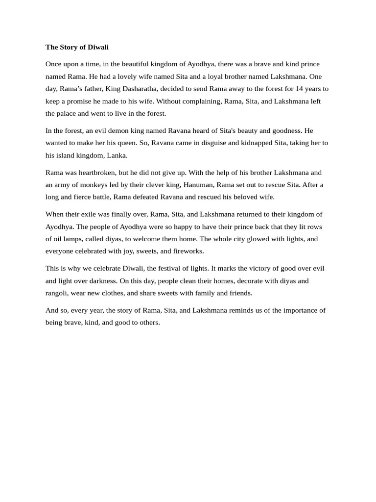 The Story of Diwali | PDF