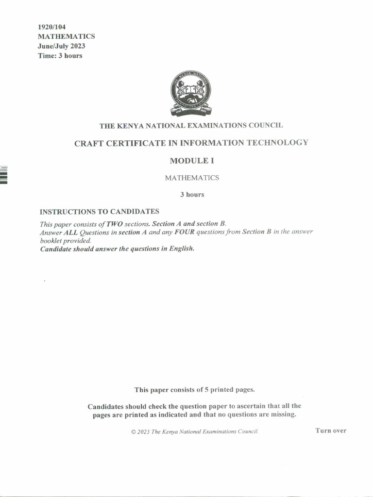 Mathematics Mod I0001 | PDF