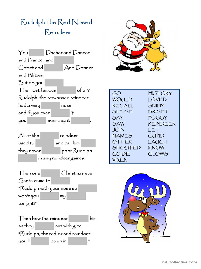 Rudolph The Red Nosed Reindeer | PDF | Santa Claus's Reindeer | Rudolph ...