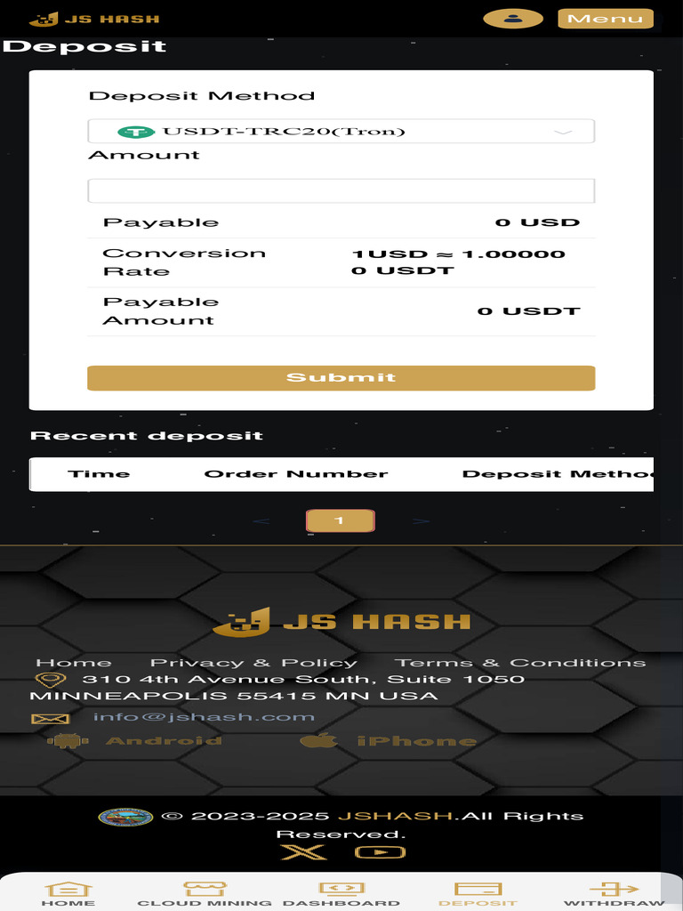 Cloud Mining Best Cloud Mining Platform JSHASH | PDF