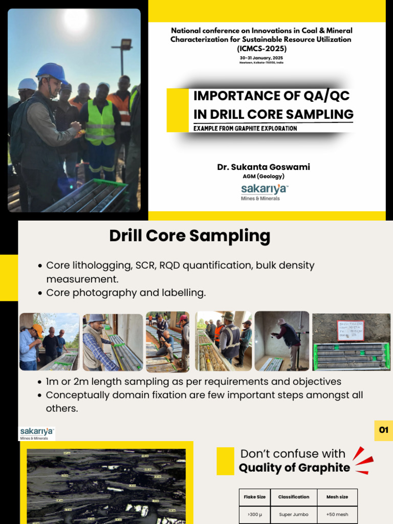 Importance of QAQC in Drill Core Sampling Dr. Sukanta Goswami Sakariya | PDF | Physical Sciences ...