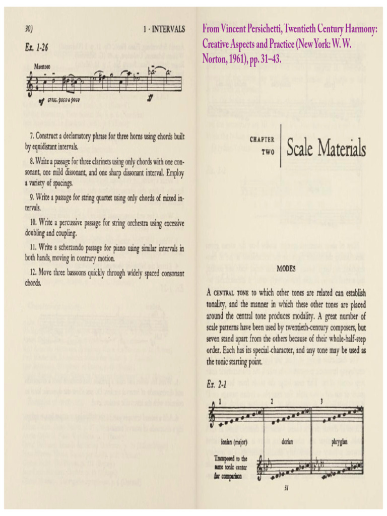 Persichetti-20th Century Harmony - Modes | PDF