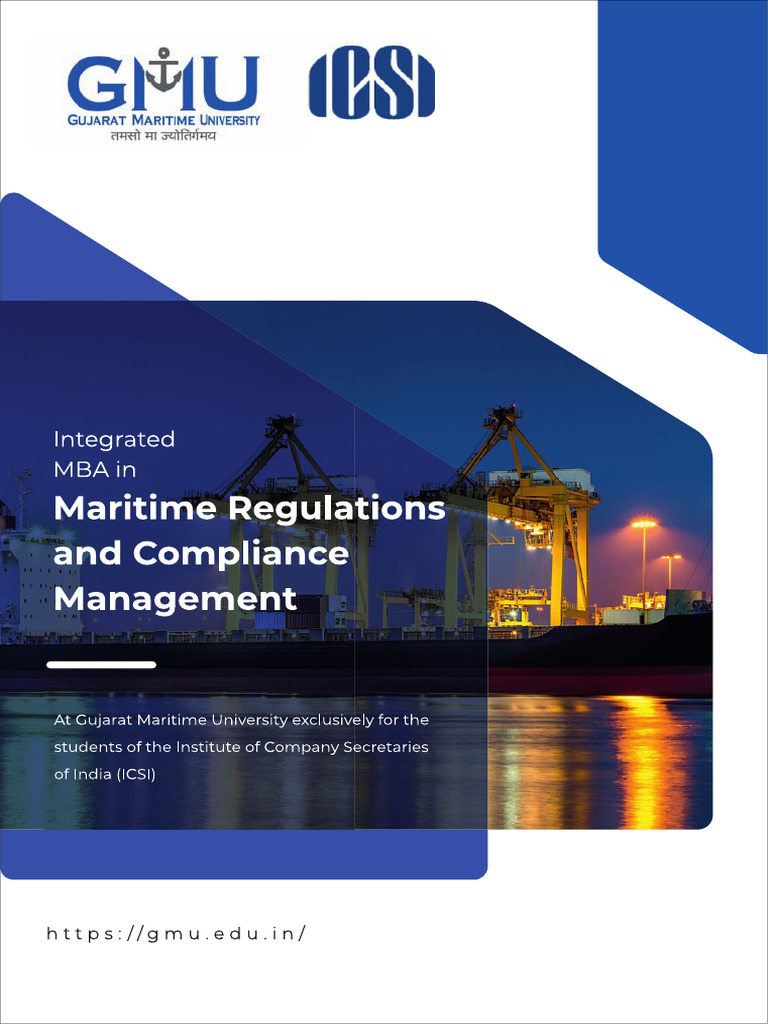 Prospectus MBA Maritime Regulations and Compliance Management 29042025 ...