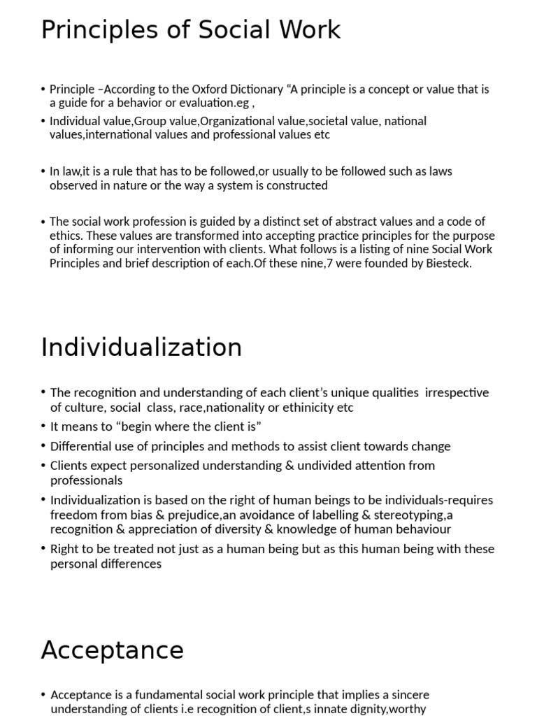 Week 2 Principles of SW | PDF | Social Work | Confidentiality
