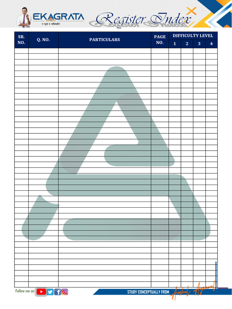 AAA Register Index | PDF