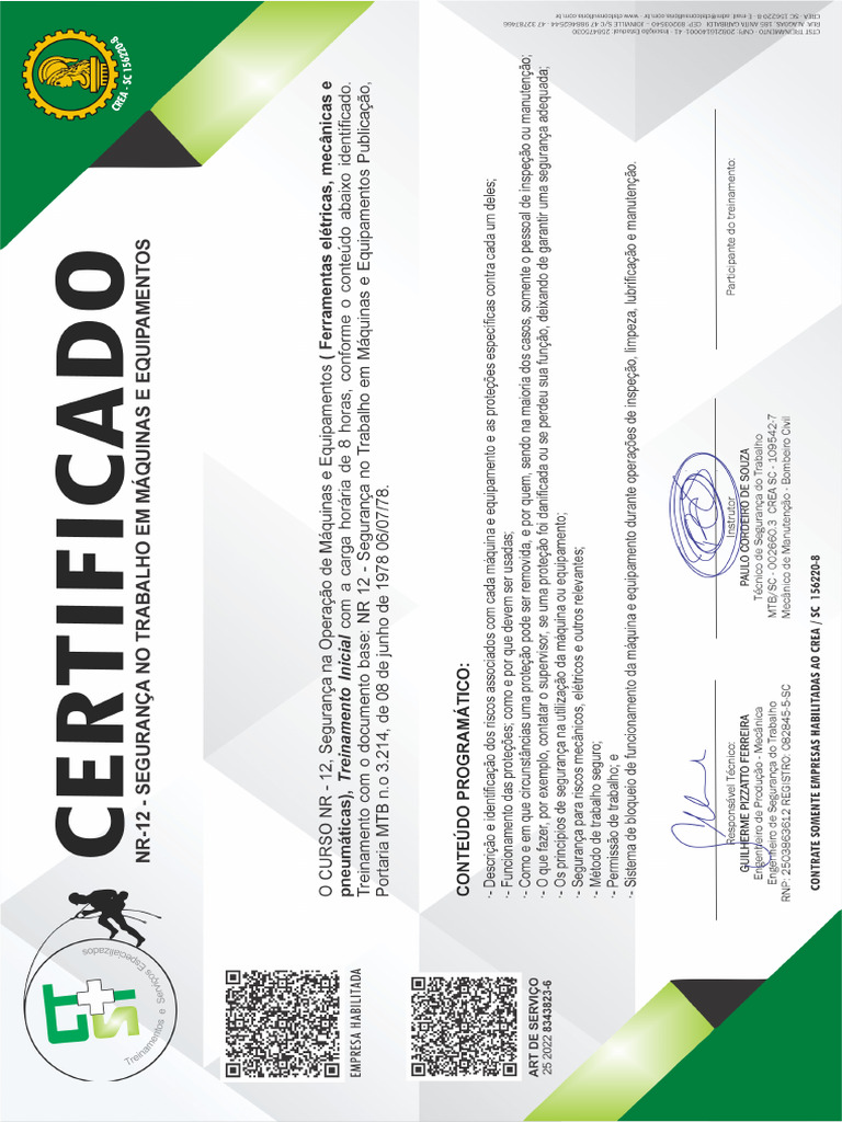 Certificado Thiers 04 | PDF