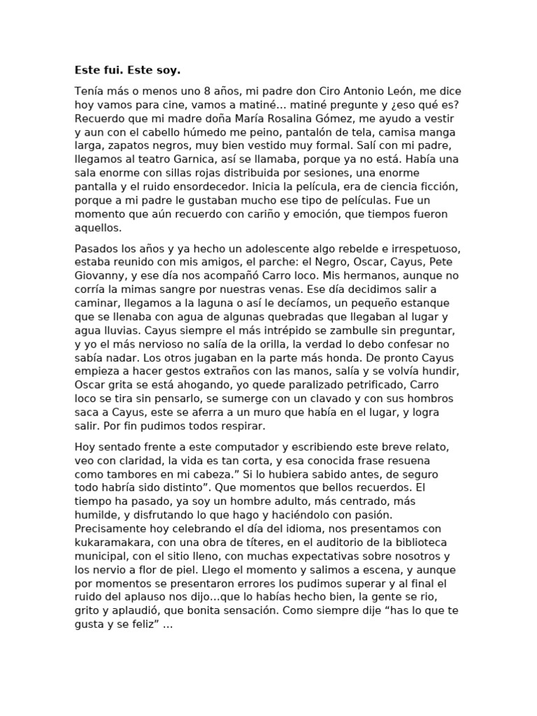 Este Fui y Este Soy. | PDF