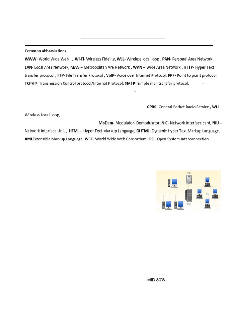 12 CS Handout Networking 2024 25 | PDF | Computer Network | Network Topology