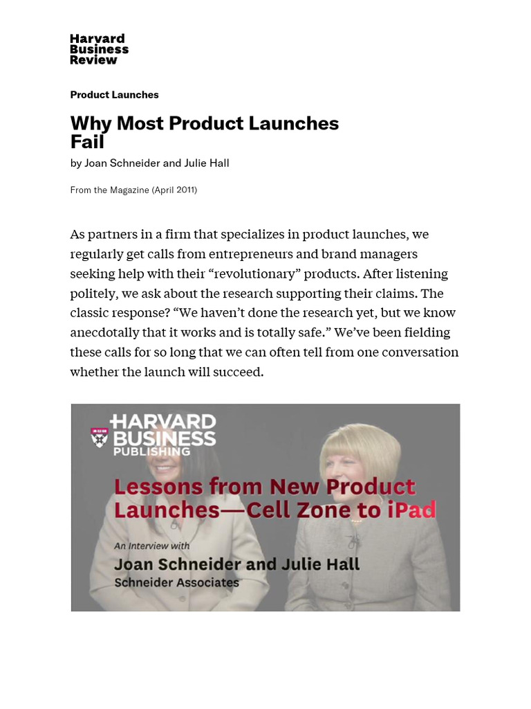 Why Most Product Launches Fail | PDF | Windows Vista | Coca Cola