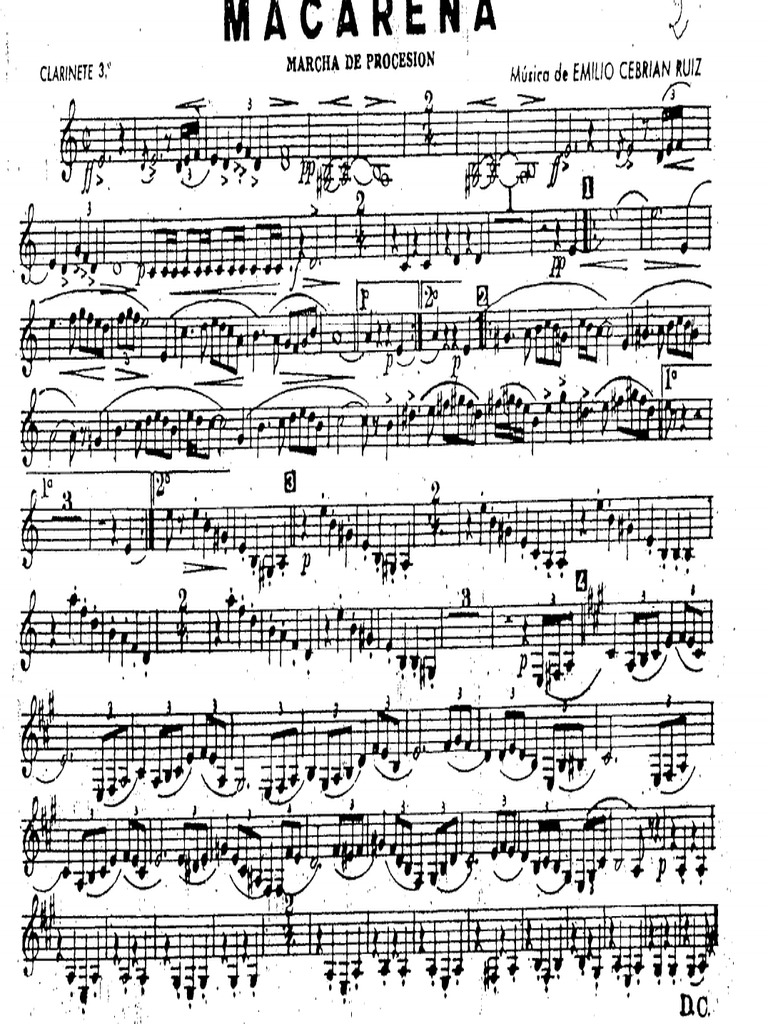 MACARENA - Clarinete | PDF