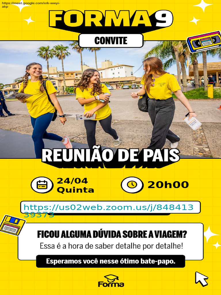 Convite Reunião de Pais - F9 Fazzenda | PDF