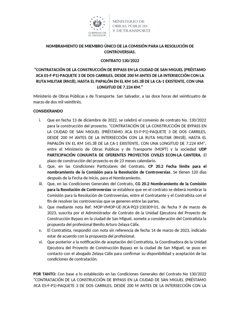 1-Nombramiento CRC PAQ3 - 230321 - DR - Rev1 | PDF | Gobierno