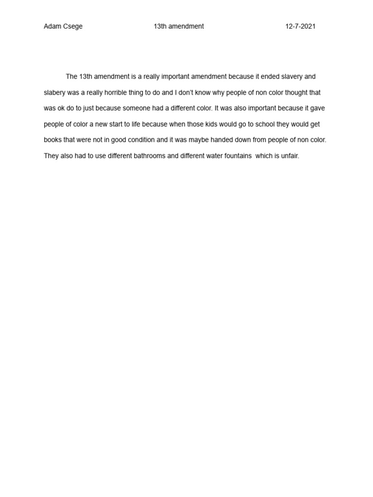 13th Amendment | PDF