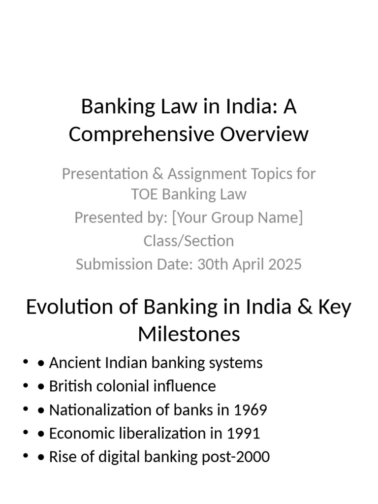 Banking Law Presentation Pdf