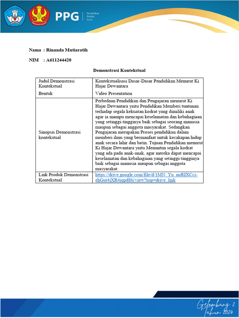 Demonstrasi Kontekstual Topik 2 | PDF