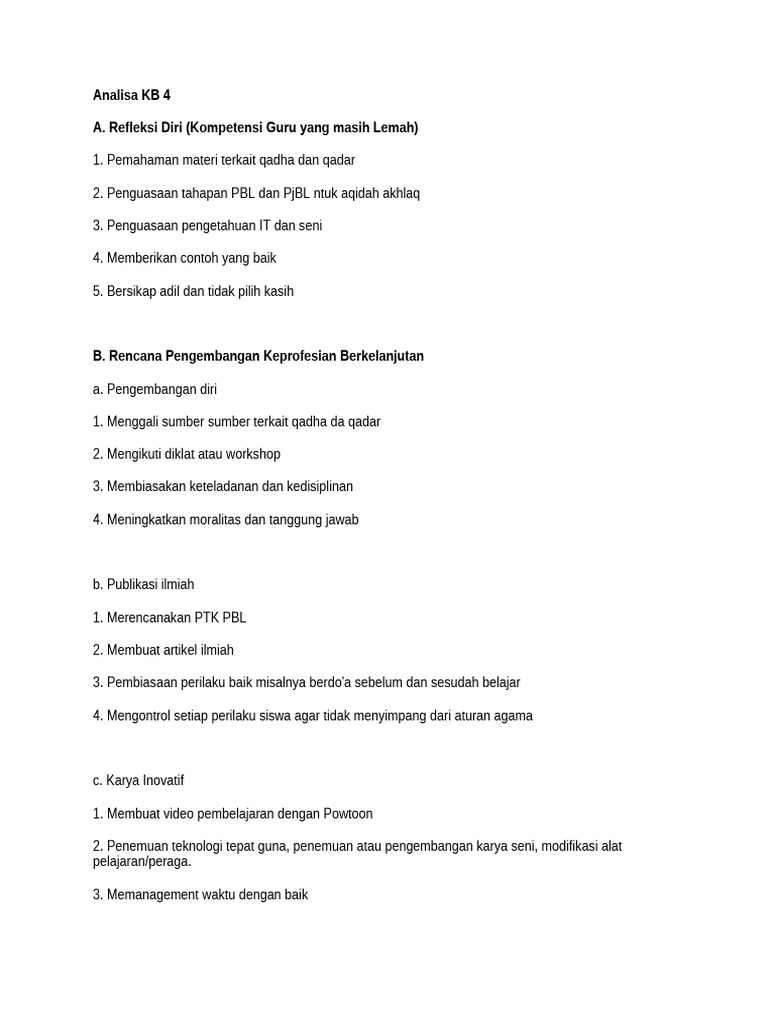 Analisa KB 4 Modul 8 | PDF