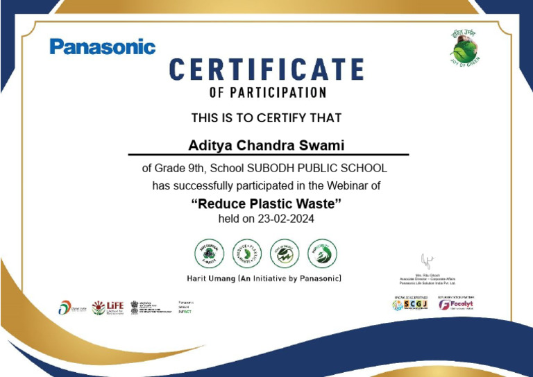 Aditya Chandra Swami - 9th | PDF