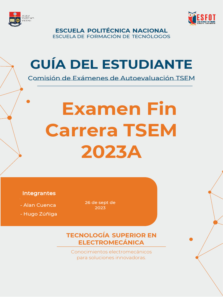 Guía para El Estudiante Examen Fin Carrera 2023A - TSEM | PDF | Red ...