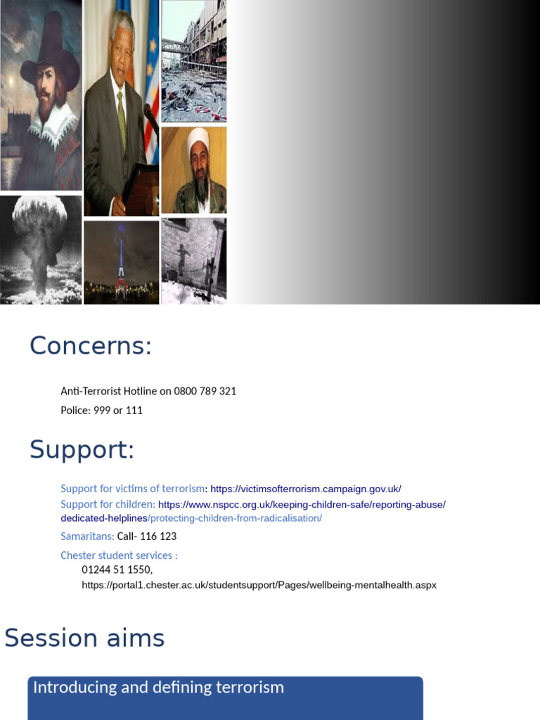 Terrorism Slides For Note Taking | PDF | Insurgency | Extremism