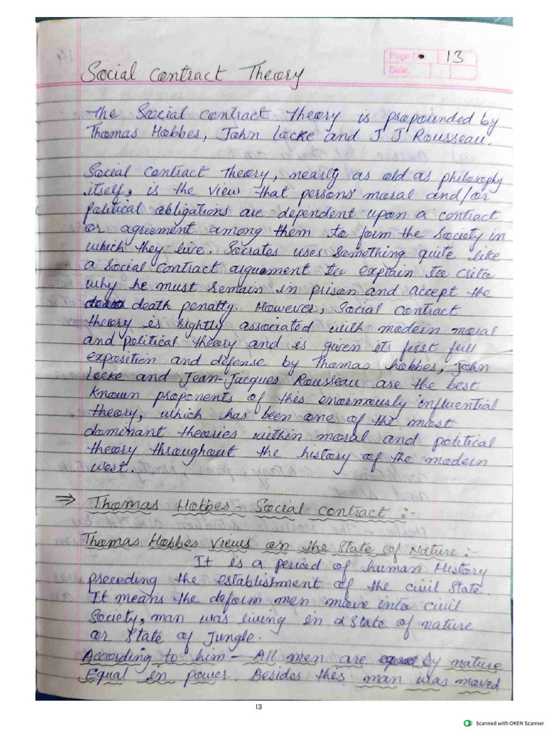 Social Contract Theory | PDF