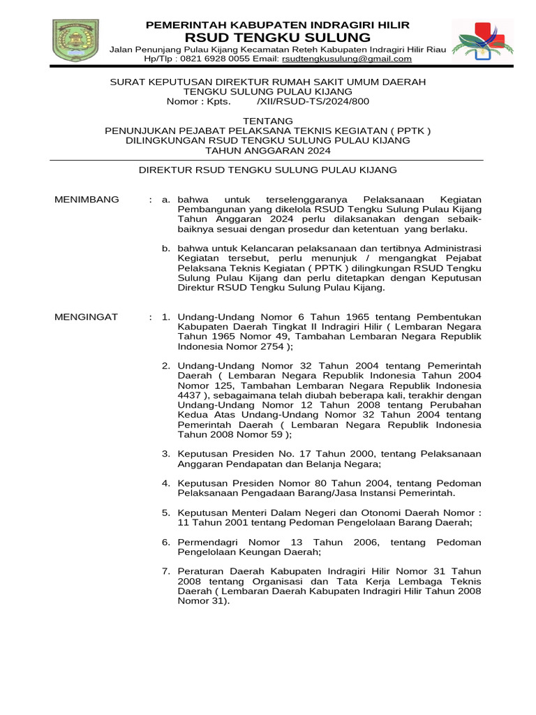 SK PPTK DESEMBER 2024 | PDF