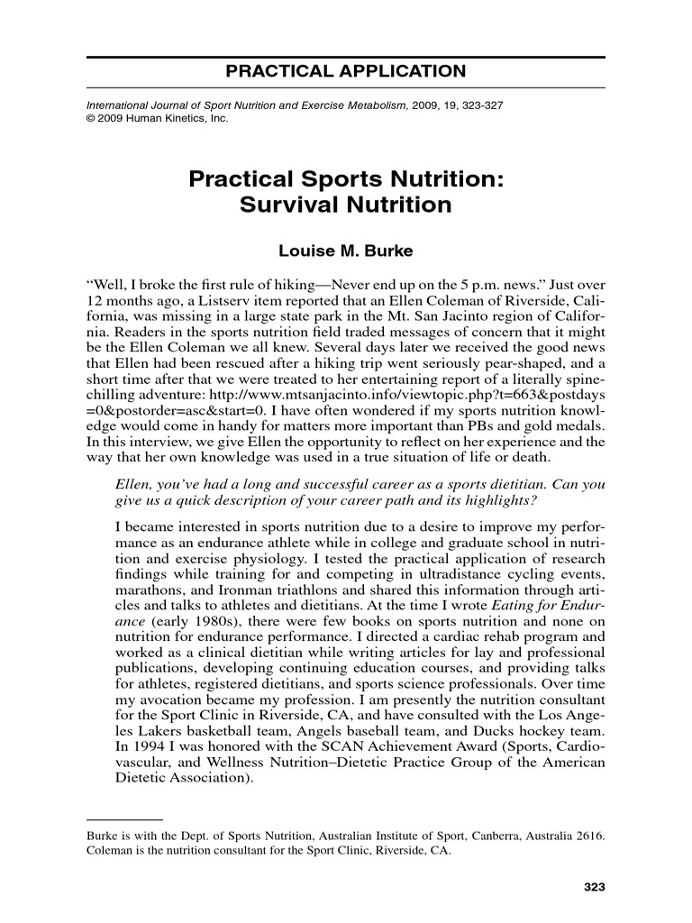 Practical Sports Nutrition Survival Nutr | PDF | Hiking | Dietitian