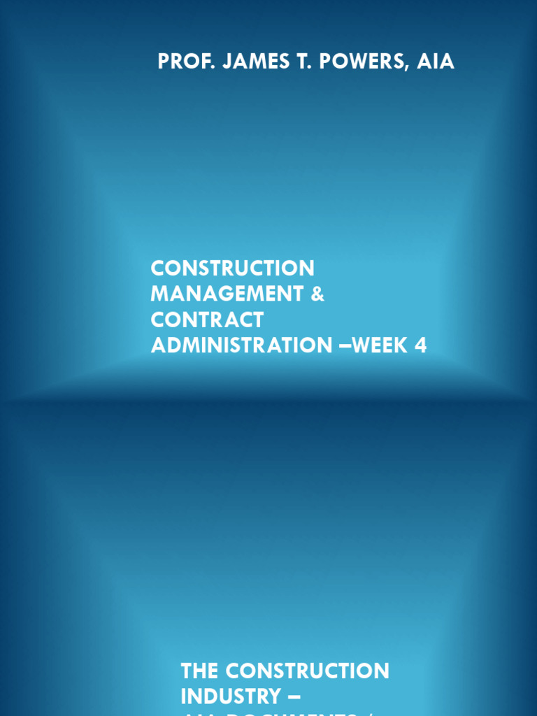 Week 5 AIA Documents A Series | PDF | General Contractor | Surety