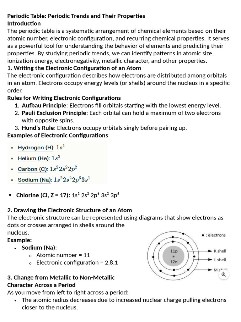 Periodic Trends and Element Properties | PDF | Periodic Table | Ion