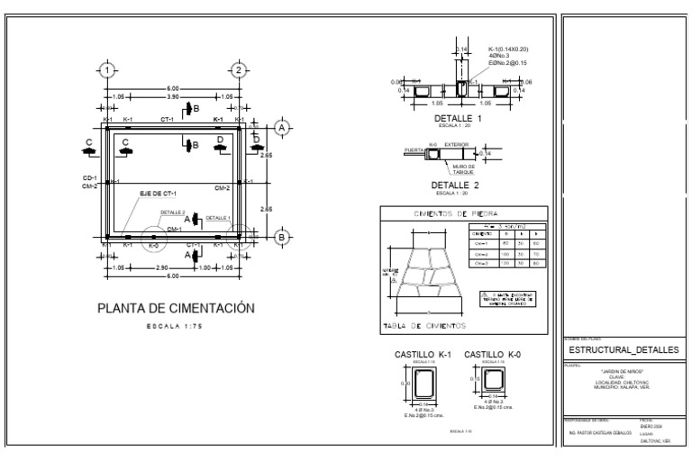 Estructurales - Chiltoyac e 01 | PDF
