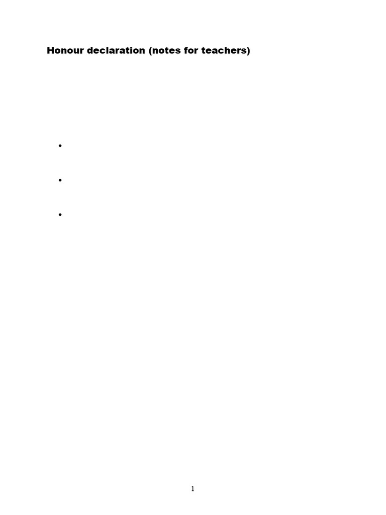 Honour Declaration Template (Revised 250214) | PDF | Artificial Intelligence | Intelligence (AI ...