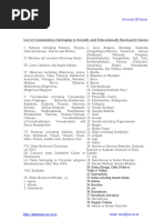 Code No. Code No.: Annexure List of Communiti Es | PDF | Tamil Nadu | Tamils