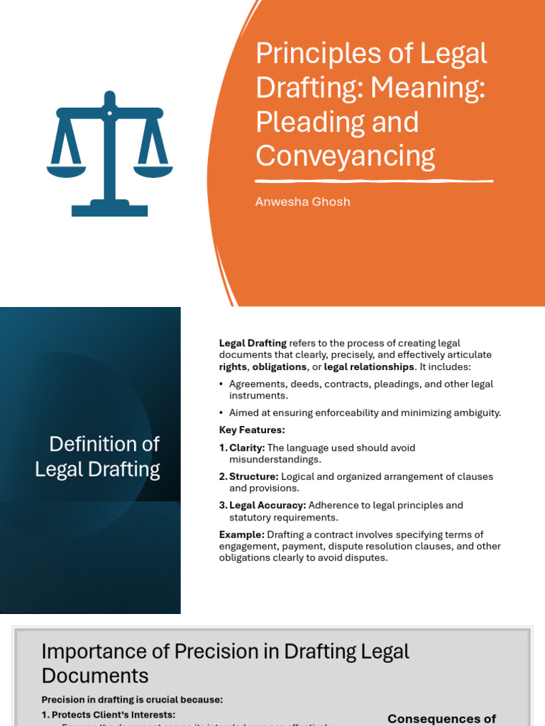 Principles of Legal Drafting | PDF | Pleading | Lawsuit