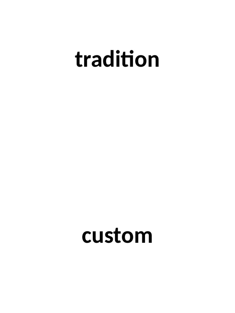 Traditions Vocabulary Flashcards | PDF